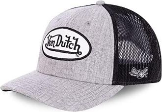Von Dutch Casquette Homme & Femme Ajustable, Casquette Trucker, Original, sans Déformation et Coupe décontractée, Gris Taille TU