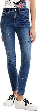 Desigual Femme Denim Mickey 5053 Pantalon Décontracté, Bleu, 38 EU