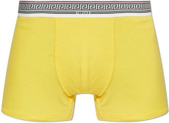 Versace Homme, Sous-v&ecirc;tements, Jaune, Taille: XL Boxers Molletonn&eacute;s en Jersey de Coton