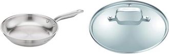 T-fal Virtuoso Pfanne E49204 | 24 cm | 10 Jahre Garantie & Oliver by Glasdeckel B89985 | 24 cm | Mit Edelstahlrand