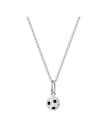Zeeme for Kids Anh&auml;nger mit Kette 925/- Sterling Silber rhodiniert Fu&szlig;ball