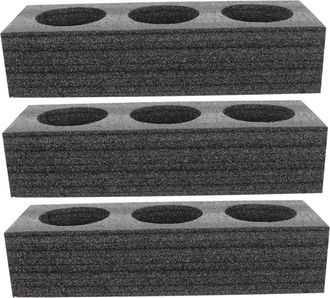 Holibanna 3 St&uuml;ck Becherhalter Aus Perlbaumwolle Mit 3 L&ouml;chern Leichter Schaumstoffhalter F&uuml;r Outdoor Und Reisen Passend F&uuml;r Kaffeetassen Und Wasserbecher