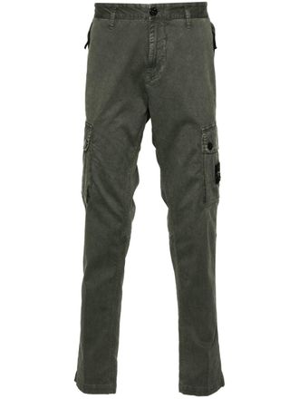 Stone Island Cargohose mit Kompass-Patch - Grün