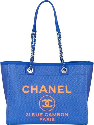 Chanel Crossbody Bags - Chanel Neon Deauville Shoulder Bag - Gr. unisize - in Blau - für Damen