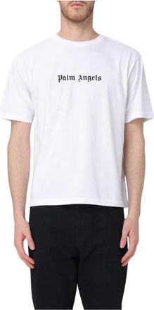 Palm Angels Homme, Tops, Blanc, Taille: XL Classic Logo Tee