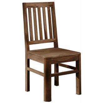 Massivmoebel24 Stuhl Sheesham 45x45x100 smoked cherry gebeizt TORONTO 131