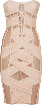 Dsquared2 robe Chiffon Bandage Corset à coupe courte - Tons neutres