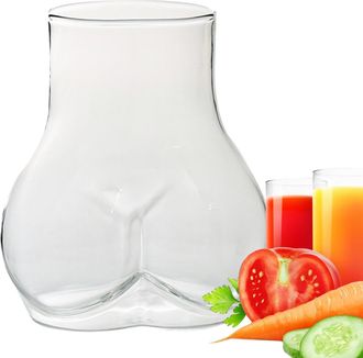 Generico Glas f&uuml;r Stiefel, 450 ml, in K&ouml;rperform, Glas, transparent, lustiger Kaffee, kreativer Wein, einzigartiger Cocktail-Beh&auml;lter