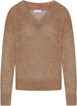 Brunello Cucinelli Rundhalspullover - Braun