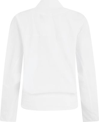 Jacquemus Wide V-Neck with Zipped Cuffs Blouse - White
