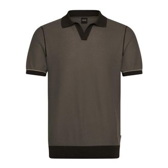 HUGO BOSS Polohemd aus Baumwollmischung - - Tops - Herren - Braun - S