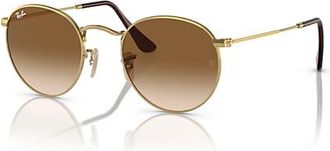 Ray-Ban Round Metal Sonnenbrillen Gold Fassung Braun Glas 50-21