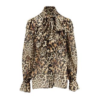 Actualee Chemisier imprim&eacute; animalier - Femme - Blouses et Chemises - Brun - Taille: 36 FR