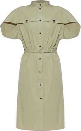 Ferragamo Femme, Robes, Vert, Taille: 34 FR Robe Chemise en Popeline