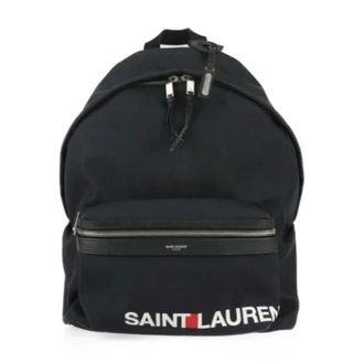 Saint Laurent Pre-owned Tissu sacs-dos - Homme - Pre-owned - Noir - Taille: ONE Size