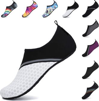 Saguaro Badeschuhe Damen Wasserschuhe Herren Atmungsaktiv Strandschuhe für Yoga Aquaschuhe Frauen Surfschuhe Männer Sommer Strand Garten Wassersport Surfen Be