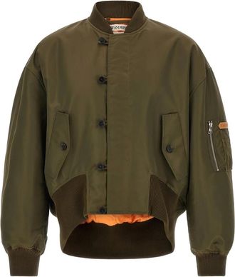 J.W.Anderson Bomber oversize &agrave; ourlet contrastant - Homme - Vestes - Vert - Taille: S