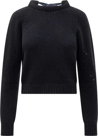 Semicouture Femme, Pulls, Bleu, Taille: 40 FR Pull en cachemire &agrave; manches longues