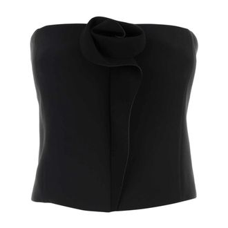 Giorgio Armani Femme, Tops, Noir, Taille: 38 FR Satin Bodice