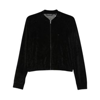 Emporio Armani Samt-Bomberjacke - - Jackets - Damen - Schwarzk - S