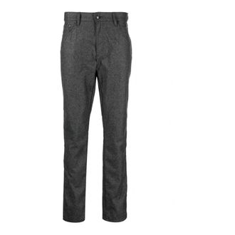 Hackett Flanell-Hose mit Logo-Patch und geradem Bein - - Trousers - Herren - Grau - W33