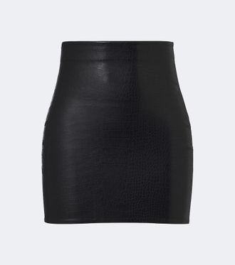 Wolford Mini-jupe emboss&eacute;e fa&ccedil;on croco