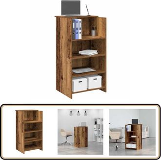 vidaXL Empfangstheke Altholz-Optik 55x50x103,5 cm Holzwerkstoff - Vidaxl