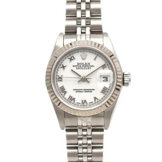 Rolex Pre-owned Datejust Acier Or Blanc M&eacute;canique - Femme - Pre-owned - Blanc - Taille: ONE Size