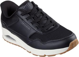 Skechers UNO Banksia Herren-Sneaker, Schwarzes Duraleather Mesh, 45.5 EU