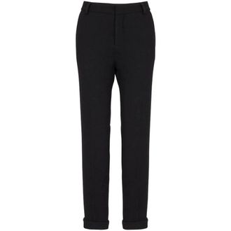 Balmain Crepe Straight-Leg Hose - - Trousers - Damen - Schwarzk - XL