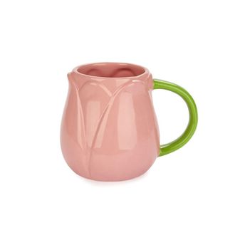Balvi Henkelbecher Tulip Farbe Rosa Tulpenförmige Tasse Keramik 400 ml