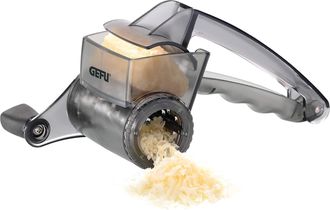 GEFU Trommelreibe Rullare, manuelle K&auml;se- und Gem&uuml;sereibe mit Kurbel aus Edelstahl