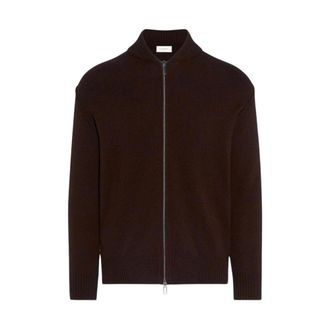 Paolo Pecora Zip Cardigan - - Knitwear - Herren - Braun - L