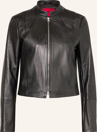HUGO BOSS Hugo Lederjacke Lasari schwarz