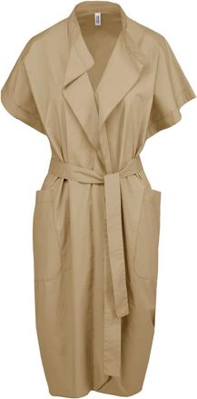 Bomboogie Femme, Robes, Beige, Taille: 40 FR Robe Midi &agrave; Volants