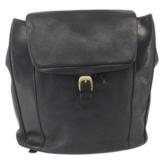 Bally Pre-owned Leather Backpack - - Pre-owned - Damen - Schwarzk - ONE SIZE