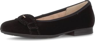 Gabor Damen Klassische Ballerinas, Frauen Flats,klassisch elegant,Ballerinen,Halbschuhe,Sommerschuhe,Slipper,flach,schwarz (Gold),37.5 EU / 4.5 UK