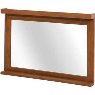 Hhg Teak-Wandspiegel 759, Bad-/Flurspiegel, Holzrahmen, hochwertiges B-Grade-Teak (Kernholz, 20-30 Jahre), 70x100cm