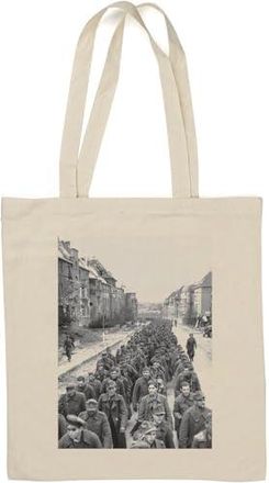 Generic Grim WW2 Sac fourre-tout en coton naturel Blanc