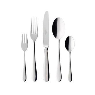 Villeroy & Boch Oscar Besteckset 30 tlg. Silber/Platin, Sp&uuml;lmaschinenfest, Rostfrei, Besteck Set 30 teilig, Essbesteck, Gabel, Messer, L&ouml;ffel, Essbesteck Set, Edelsta