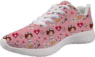 Showudesigns Chaussures de course respirantes à lacets pour homme et femme - - Impression infirmière 3, 38 EU