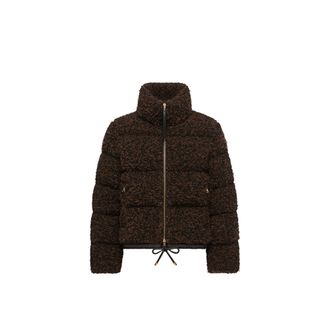 Moncler Moncler Doudoune Courte En Tweed Trascendance, Femme, Noir, Taille: 00