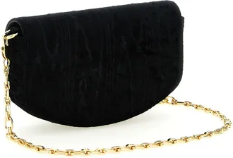 Ganni Moir&eacute; Velvet Wallet - Black