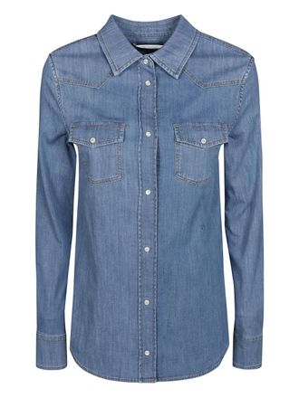 Jacob Cohen chemise en jean &agrave; poche plaqu&eacute;e - Bleu