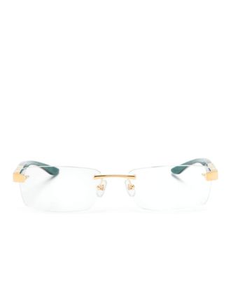 Maybach Eyewear lunettes de vue rectangulaires The Artist III - Marron