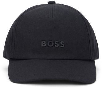 HUGO BOSS Mens Cotton Cap With Curved Visor Black Hat