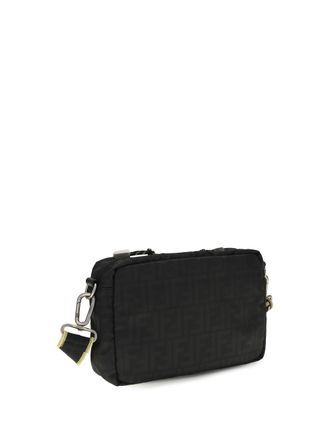 Fendi FF Monogram Fabric Camera Bag - Black