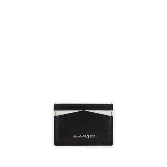 Alexander McQueen Porte-cartes Graffiti en cuir