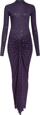 Alaia Femme, Robes, Violet, Taille: 38 FR Robe drap&eacute;e fluide en jersey Strass