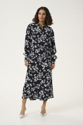 Kaffe Kleid Baggy fit Marine Flower dark blue